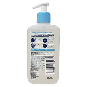 CeraVe SA Skincare Bundle - Contains SA Body Wash for Rough and Bumpy Skin (10 fl oz) and Renewing SA Cleanser (8 fl oz) - Skin Smoothing Formula with Salicylic Acid