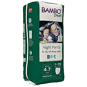 Bambo Nature Premium Dreamy Night Pants: Boys 4-7 years, 60 Count