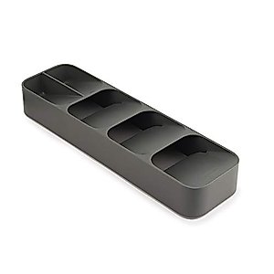 Joseph Joseph Duo 80082 Duo Cleaning & Organisation Cutlery Organiser, Grey
