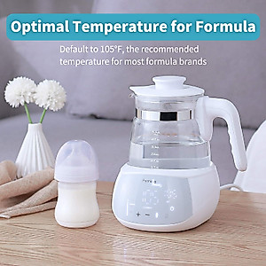 Formula Ready Baby Water Kettle- One Button Boil Cool Down and Keep Warm at Perfect Temperature 24/7 - Dispense Water Instantly- Replace Traditional Bottle Warmer