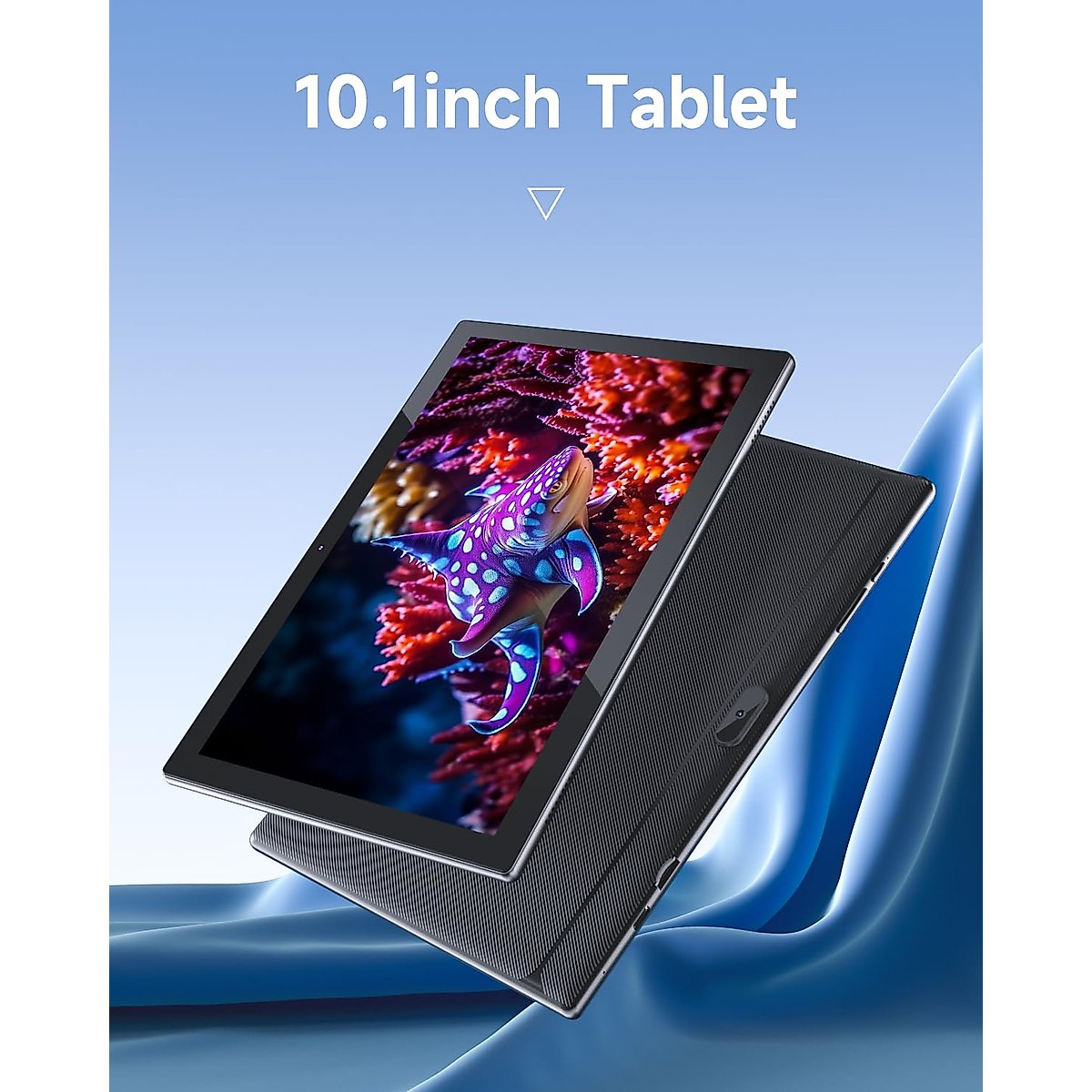 Tablet 64GB 10 Inch Tablet, Android Tablets, 6000mAh Battery Quad Core HD Touch Screen Tableta Computer, with WiFi BT Google Play Android Tabletas. Black.