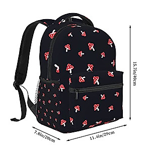 Mushroom Backpack for School Cute Mushroom Laptop Backpacks Bookbags for College Travel for Adults Teens Boys Girls, Men Women