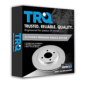 TRQ Front and Rear Brake Rotors Set Premium G-Coated Compatible with 2013-2016 Ford Escape 2014-2018 Transit Connect