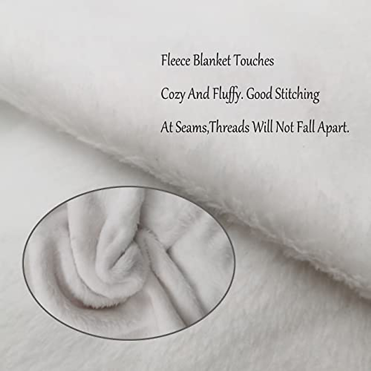 Fleece Throw Blankets Large Retro Flowers Bed Blankets – Breathable Warm Soft Lightweight Flannel Blankets for Couch Bed Sofa 60x50 Inches,White Baby-Blue Home Decor Bed Blanket Bedcovers