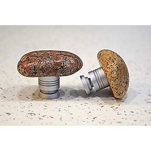 10 Pcs Sea Stone Cabinet knobs and pulls. Kitchen Cabinet Rock pull handles