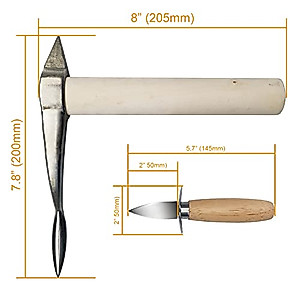 Fstcrt Oyster Knife Shucker, Oyster knife, Multipurpose picking oysters and Oyster shucker set, Oyster opener, Stainless steel oysters, shells and other seafood picking and shelling tools