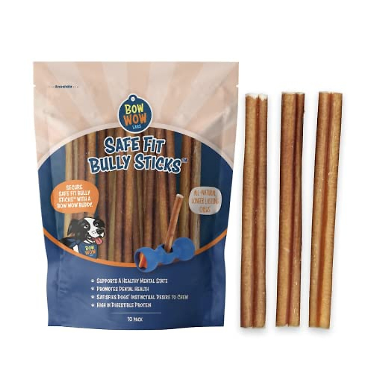 Bow Wow Labs 6" Bully Sticks - 10 Pack (Midsize)