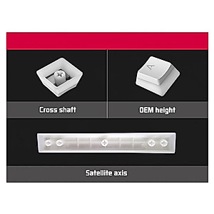 PBT Pudding Keycaps, Transparent Two-Color Key Cap, American Layout Mechanical Key Cap, Suitable for 61/68 / 84/104 Key Keyboard OEM Height (Only Sell keycaps) (Black)