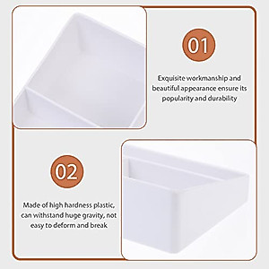 Tofficu 3 Compartment Coffee Condiment Holder Coffee Holder Storage Organizer Coffee Sugar Tea Bags Holder for Breakroom Office Home use