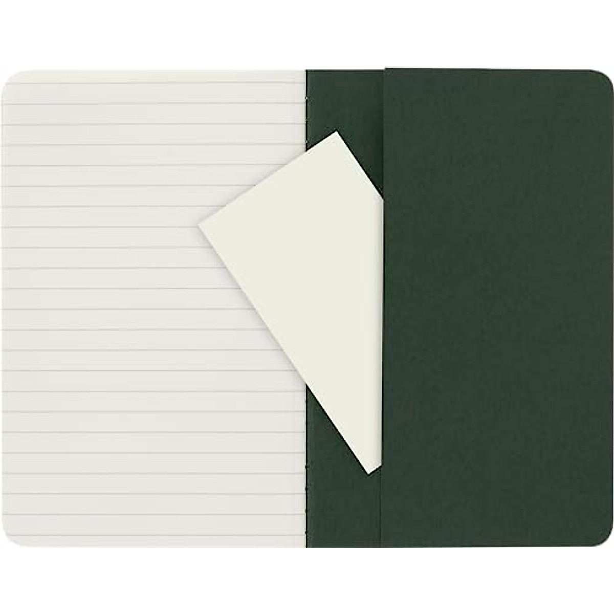 Moleskine Cahier Journal, Soft Cover, Pocket (3.5" x 5.5") Ruled/Lined, Myrtle Green, 64 Pages (Set of 3)