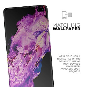 DesignSkinz Liquid Abstract Paint V76 Protective Vinyl Decal Wrap Skin Cover Compatible with The Samsung Galaxy S20 (Screen Trim & Back Glass Skin)