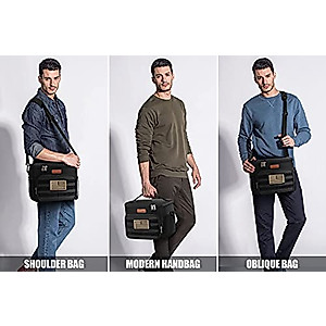 Tiblue Insulated Reusable Lunch Box for Office Work School Picnic Beach, Leakproof Freezable Cooler Bag with Adjustable Shoulder Strap (Medium, Tactical Black)