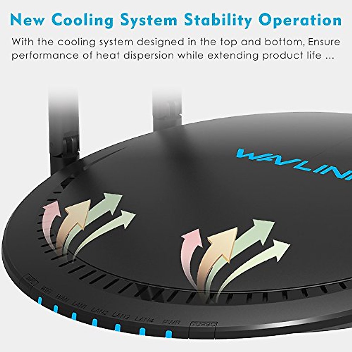 WAVLINK AC1200 Smart Gigabit WiFi Router-Dual Band MU-MIMO Wireless Internet Router with 4X Antennas for Online Game & HD Video,Patented TouchLink,More Reliable Long Range Coverage