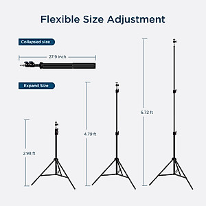 KIWI design VR Tripod Stand for Base Station HTC Vive/Valve Index/Rift Sensor Stand Aluminum Alloy VR Base Station Stand Accessories with Articulating Ball Heads(2 Pack, Base Station Not Included)