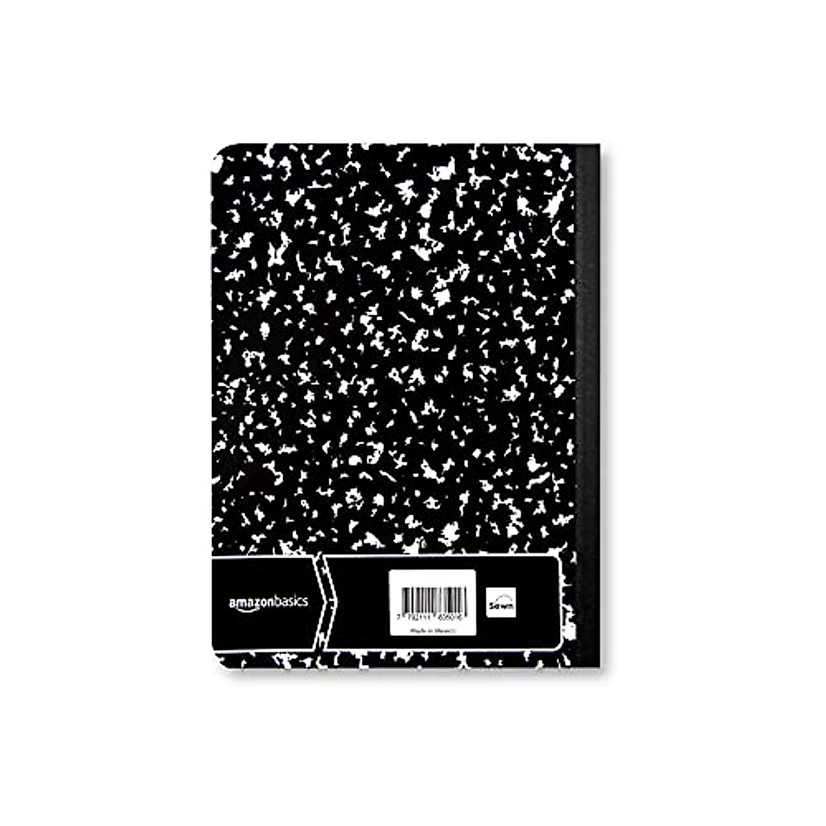 Amazon Basics Wide Ruled Composition Notebook, 100 Sheets, Marble Black, 4-Pack