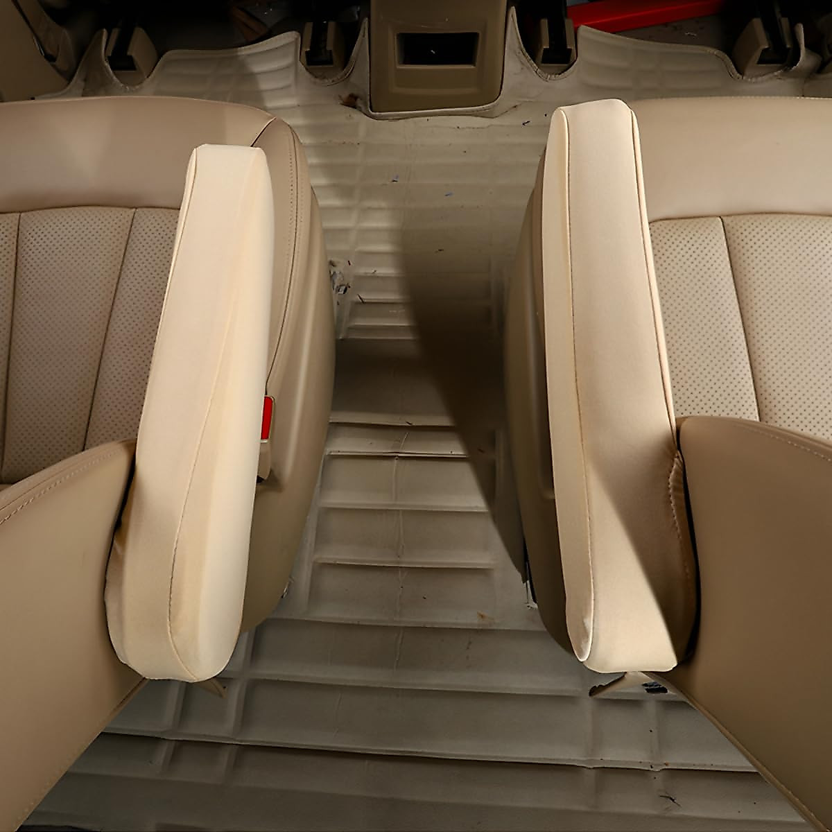 AUCELI 2 Pcs Car Front Seat Armrest Covers, Cloth Fabric Armrest Protectors, Direct Replacement Center Console Lid Armrest Cover Skin, Universal Accessories for Car, SUV, Truck and Van