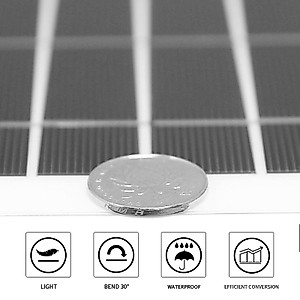 DSJ 12V 100W Monocrystalline Flexible Solar Panel - Solar Power System Kit with Charge Controller for Outdoors Travel Camping