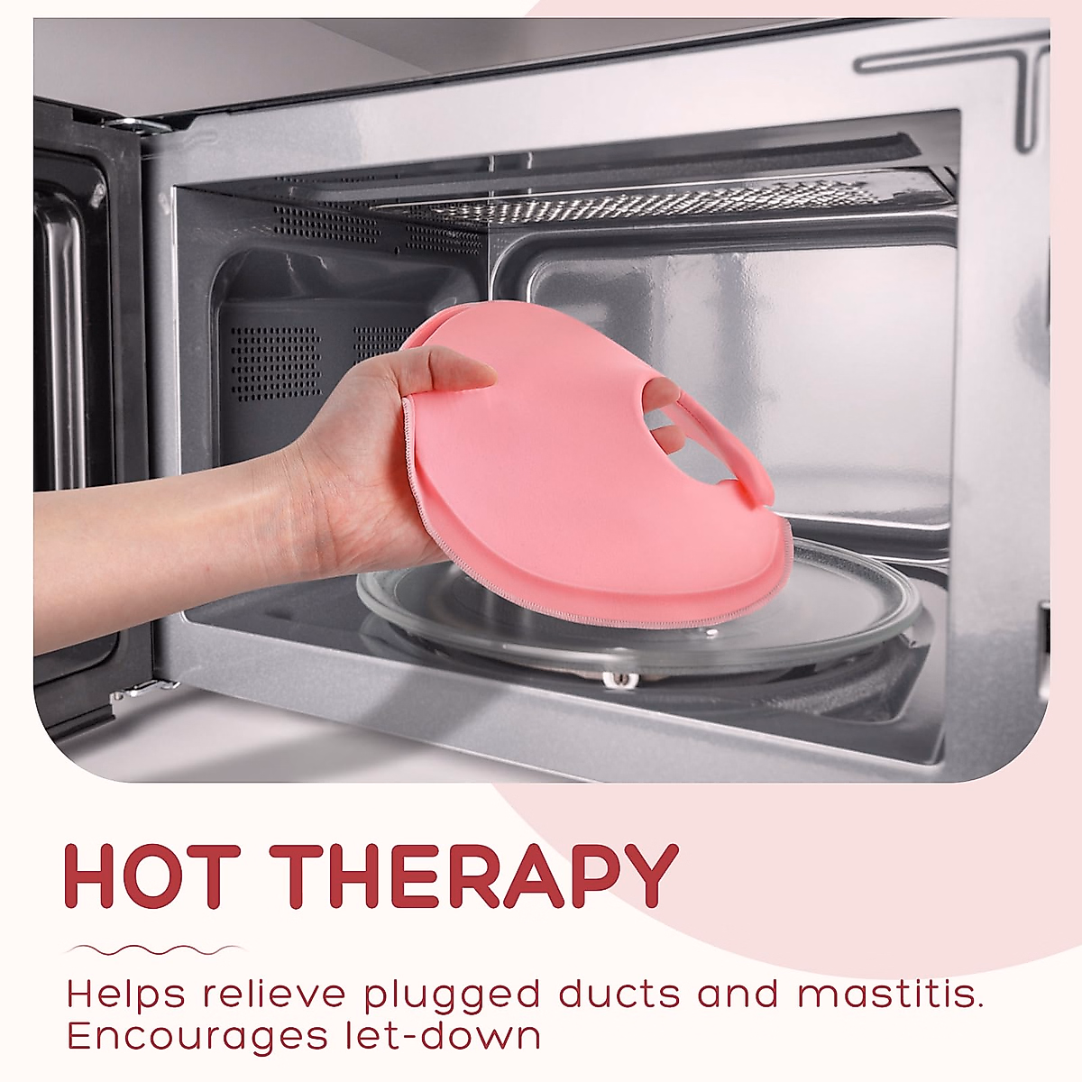 Luguiic Soft Gel Breast Therapy Pads for Breastfeeding & Pumping, Hot Cold Breast Ice Pack for Nursing Pain Relief, Engorgement, Mastitis,Nipple Pain,Breastfeeding Essentials for Nursing Mothers