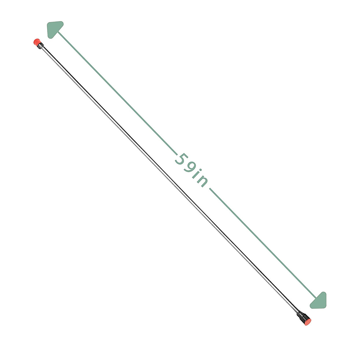 59Inch Airless Paint Sprayer Tip Extension Pole, Spray Gun Tip Extension Rod with Red Guard