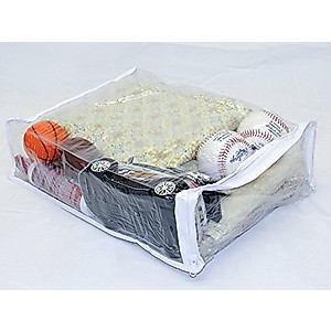 Fba Clear Vinyl Zippered Sweater Clothing Storage Bag 11 x 15 x 4 Set of 10