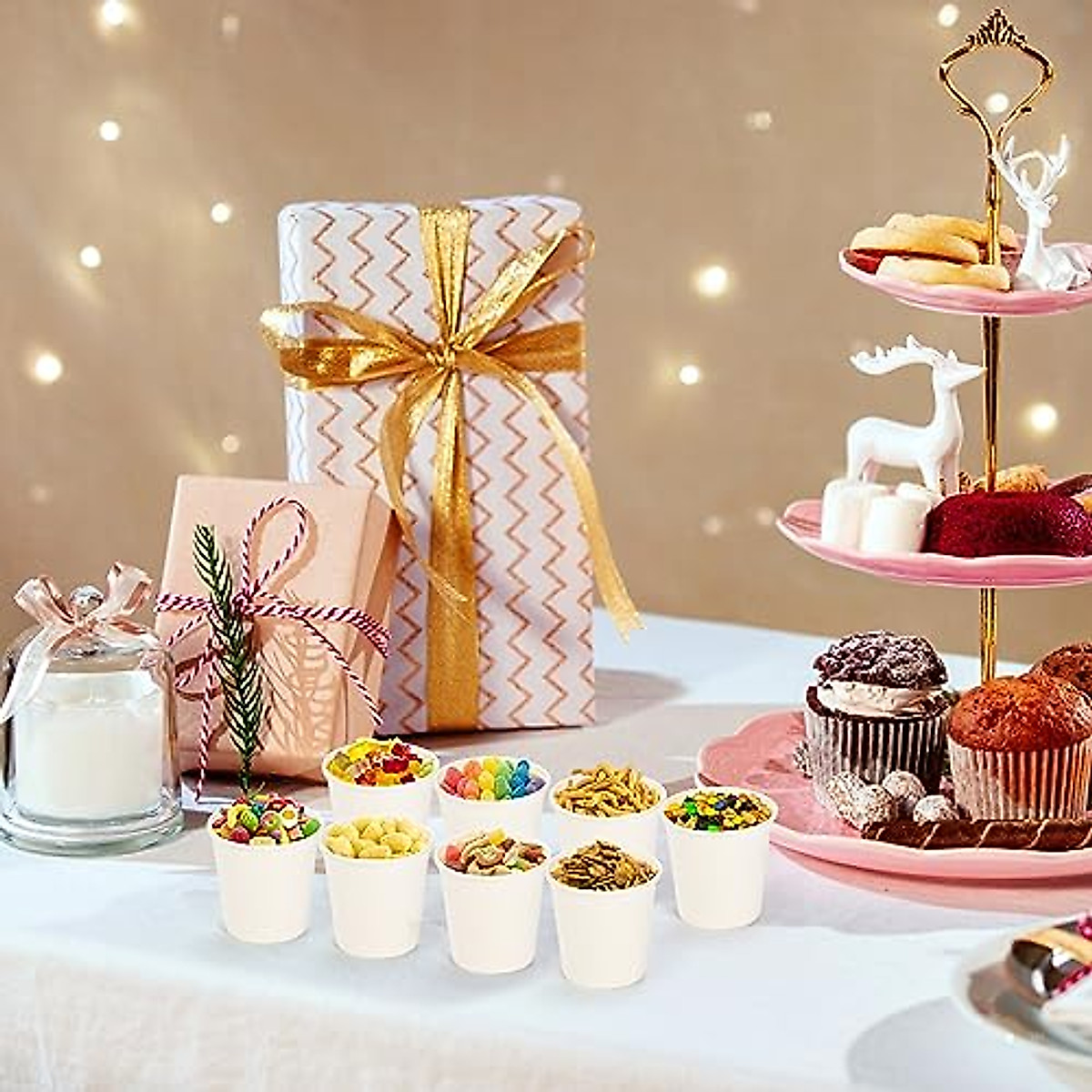 Nicunom 1000 Pack 2 oz Bathroom Cups, Mini Disposable Paper Cups Paper Sampling Cup Mouthwash Cups Espresso Cups, Small Paper Cups for Party Picnic Barbecue Event Travel, White