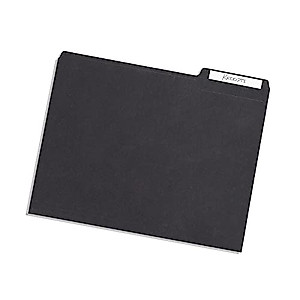 Blue Summit Supplies 100 Grayscale File Folders, Letter Size, 1/3 Cut Tab, Modern Gray, Black, and White Folder Assortment, Great for Organizing and Easy File Storage, 100 Per Box