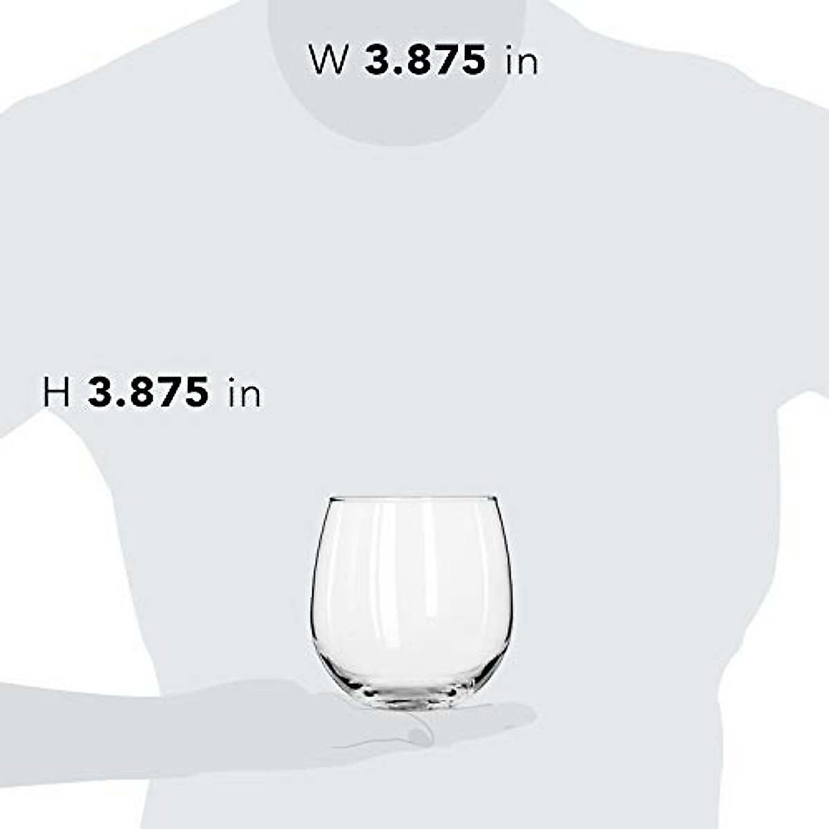 Libbey Stemless 12-Piece Wine Glass Party Set for Red and White Wines