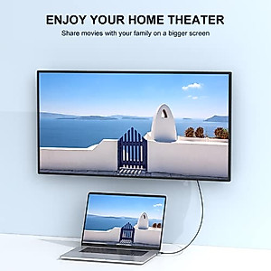 USB to HDMI Cable 6ft, USB 3.0 to HDMI Cable Adapter Male HD 1080P Monitor Suuport Audio Video for Monitor TV / Computer Mac OS Windows 10/8/7/Vista/XP