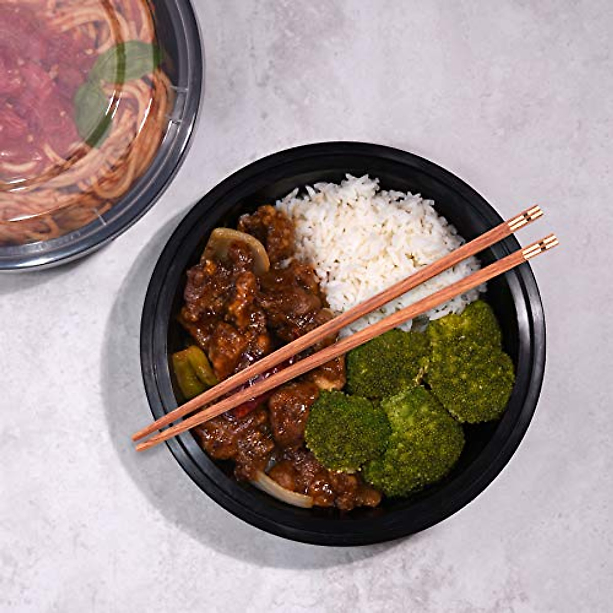 TRIPAK Plastic Microwaveable Food Containers with Lids 32 oz | BPA Free | Stackable | Leakproof | Microwave/Dishwasher/Freezer Safe