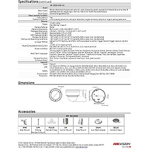 Ⲏіkvіsіon DS-2CD2147G2-LSU Acusense 4MP IP 247 Full Color Night Vision, 2.8mm PoE Dome Camera Outdoor IP67 IK10 H.265+ Built in Mic Compatible with Hikvision IP Camera NVR System