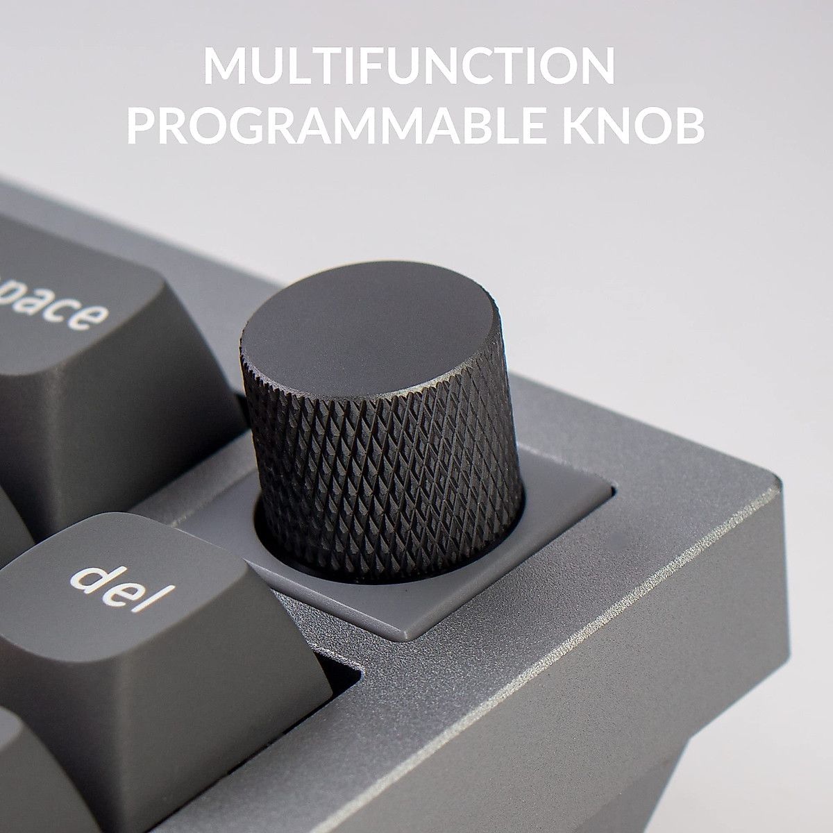 Keychron Q2 Wired Custom Mechanical Keyboard Knob Version, 65% Layout QMK/VIA Programmable Macro with Hot-swappable Gateron G Pro Brown Switch Double Gasket Compatible with Mac Windows Linux (Grey)