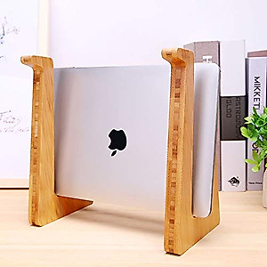 MTWhirldy Laptop Stands, Universal Desktop Stand for Notebook Computer 11-14inch Compatible with Apple MacBook Air Mac Pro and iPad Pro, HP, DELL, Acer, Toshiba, Surface, Lenovo etc. Simple Bamboo
