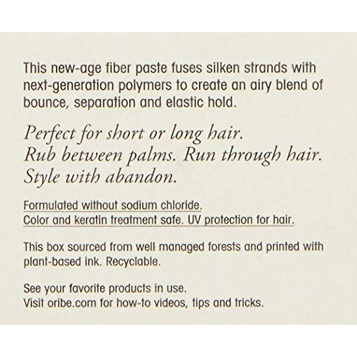 Oribe Fiber Groom Elastic Texture Paste, 1.7 Fl Oz (Pack of 1)