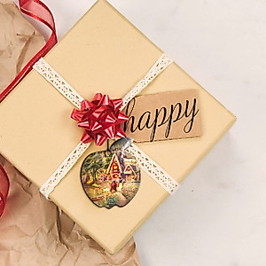 Disney – The Evil Queen –Snow White Disney Collection – Thomas Kinkade Studios – Apple Shaped Hanging Acrylic Print Accessory – Officially Licensed Collectible