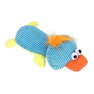 Zerodis 2PCS Squeaky Stuffed Pet Dog Toys Chew Toy with Squeakers Soft Plush Duck Monkey Sound Toys for Puppies Teething Small Medium Large Dogs