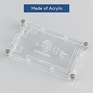 SunFounder 2560 Case Enclosure Transparent Gloss Acrylic Computer Box Compatible with Arduino Mega 2560 Rev3 R3, Genuino Mega 2560 Rev3 (Mega 2560 Board not Included)