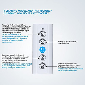 Mini Washing Machine, 120W 100‑240V 50/60Hz ABS Portable Washing 3in1 Dishwashers Ultrasonic Turbine Washing Machine, Portable Laundry Machine for Travel Business Trip or College Rooms(US-Plug)