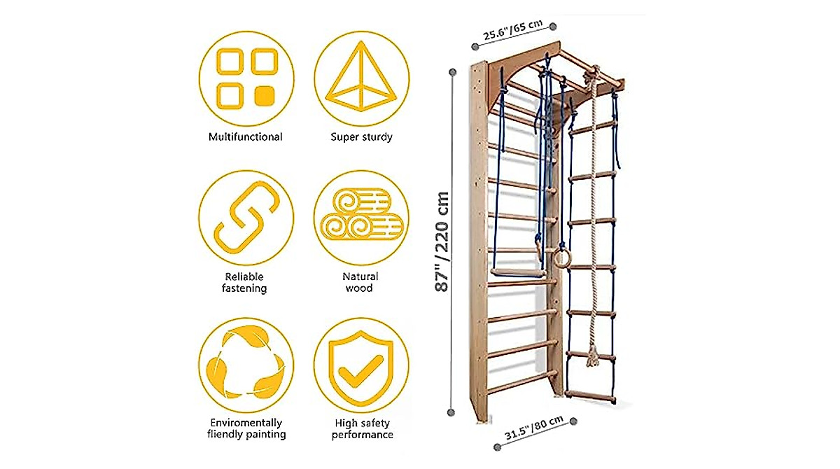 Wooden Swedish Ladder Set for Gymnastics & Therapy