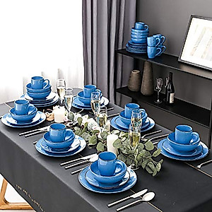 TBGFPO 48-Piece Stoneware Ceramic Dinnerware Set with Dinner Plate, Dessert Plate, 800ml Bowl, 380ml Mug Set