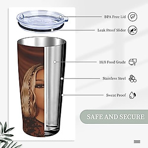LAZHANG Victorias Music Monet Stainless Steel Insulated Car Sippy Cup With Lid Travel Mug for Cold Hot 20 oz