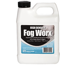 FogWorx Extreme High Density Fog Juice - Long Lasting, High Output, Odorless Water Based Machine Fluid - 1 Quart, 32 Ounces for 400 to 1500 Watt Machines