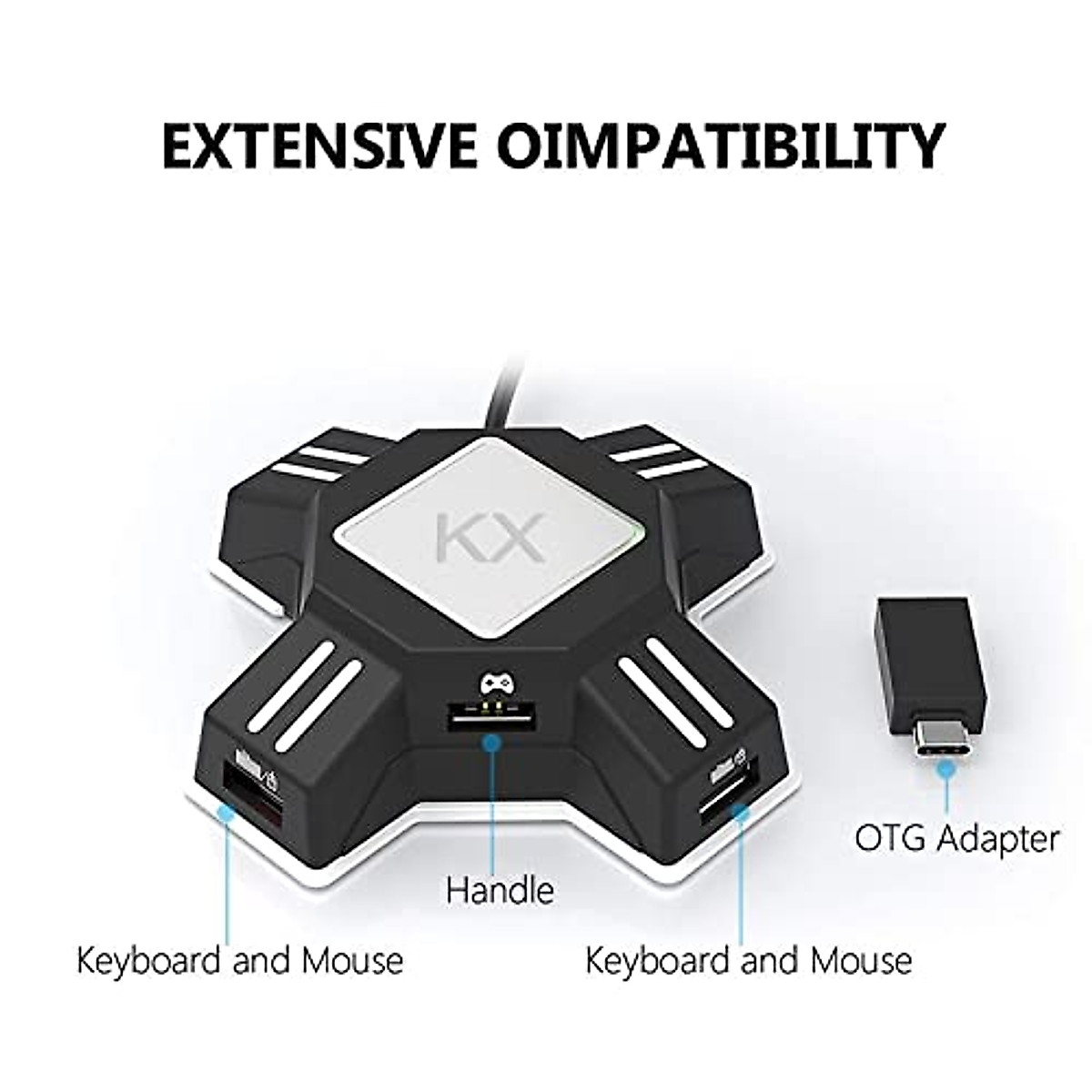 WYTR KX Conversion Box Professional Keyboard Mouse Adapter Controller Converter Adapter for Switch for Ps4 Pro