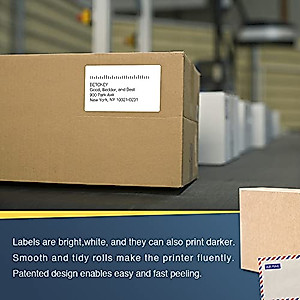 BETCKEY - Compatible Shipping Labels Replacement for Brother DK-1202 (2.4 in x 3.9 in), Use with Brother QL Label Printers [6 Rolls/1800 Labels]