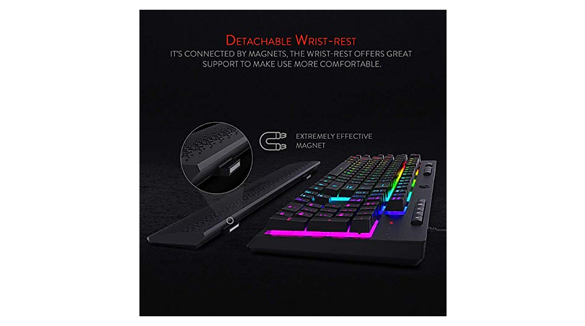 Redragon K512 RGB Gaming Keyboard - Comfort & Controls