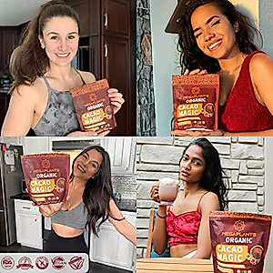 Cacao Magic | Superfood 5 Mushroom Blend for Focus, Mental Clarity & Energy | Lions Mane, Reishi, Chaga, Cordyceps, Turkey Tail | Smoothie, Hot Chocolate, Coffee Alternative (50 Servings)