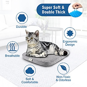 remedic Gel Seat Cushion - Double Thick Incontinence Non-Slip Pad Chair Cushion Breathable Honeycomb Pressure Wheel Design Moisture Proof Machine Washable Fabric Cover Grey