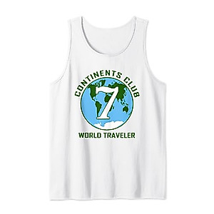 7 Continents World Traveler Club Tank Top