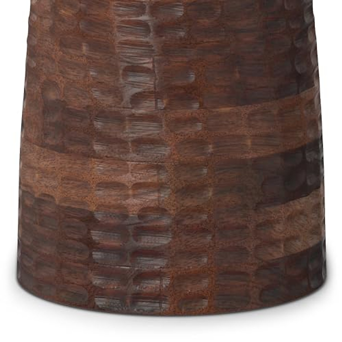 SIMPLIHOME Boyd SOLID MANGO WOOD 13 inch Wide Round Contemporary Wooden Accent Table in Warm Dark Brown, Fully Assembled, for the Living Room and Bedroom