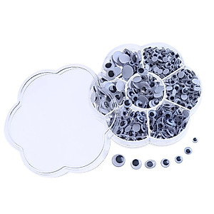 DECORA 800 Pieces Wiggle Googly Eyes with Self-adhesive DIY Scrapbooking Crafts Toy Accessories(Assorted Size)