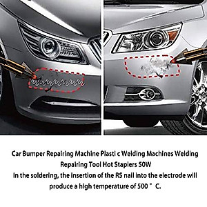 Shkalacar 30W Hot Stapler+4 Types Hot Wave Flat Staples, Plastic Welding Machine Car Bumper Repair Kit,Bodywork Fender Fairing Welder Gun US Plug